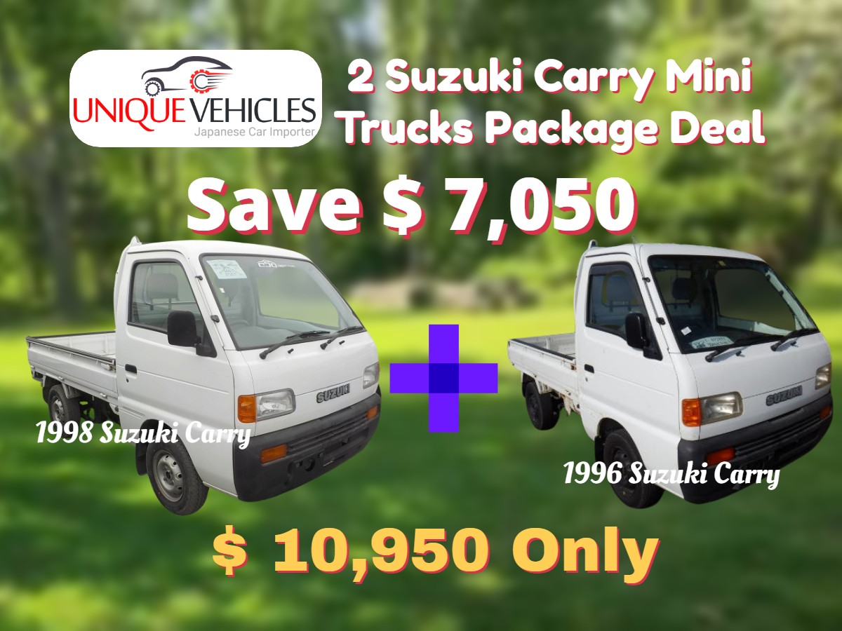 2 Suzuki Carry 4x4 Mini Trucks Package Deal